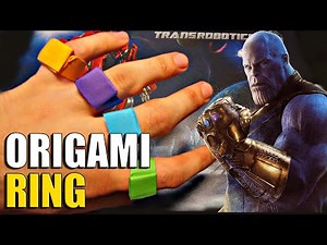 Easy Origami Ring From Paper. Infinity Stones From Marvel