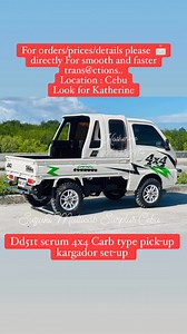 Dd51t scrum 4x4 Carb type pick-up kargador set-up unit...For 0rders/prices/details please 📩 directly For smooth and faster trans@ctions.. Location : Cebu Look for Katherine #scrum #4x4 #4x4life # #4x4Truck #4x4OffRoad #ofwlifereels #ofwbusiness #japansurplustrucks #dd51t #japansurplusphilippines #4x2Truck #kargador #ofwlife #dailygrindmotivation #4x4OffRoad #DailyVibes #dailymotivation #dailyinspiration #dailyreels #businessopportunity #businessmindset | Suzuki Multicab Surplus-Cebu