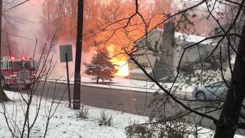 Scary Fire Started from Fallen Electrical Wire