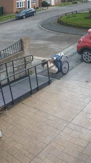 1.5M views · 4.3K reactions | My dad’s reaction through the @ring doorbell makes me laugh every time 藍凉❤️‍啕 You will all be pleased to know, especially my dad, that I now have an anti-tip bar (a wheelchair training wheel basically) on my @rgkwheelchairs_uk so no more panicking my dad each time I go out of the house! #wheelchairuser #wheelchairgirl #comedy #reaction | Amy E Pohl | Facebook