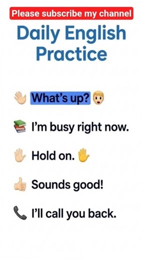 5 Daily English Sentences You Must Know! #learningenglish #learnenglish #english