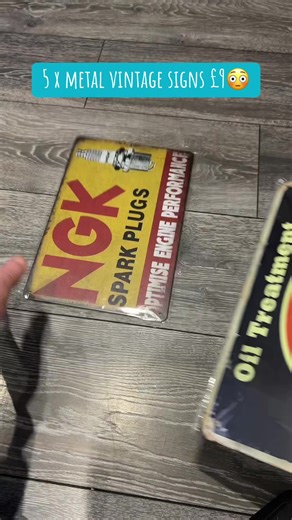 5 x metal vintage signs £9😳 #posters #homedecorideas #kitchenfinds #diyhomedecor #tiktokmademebuyit