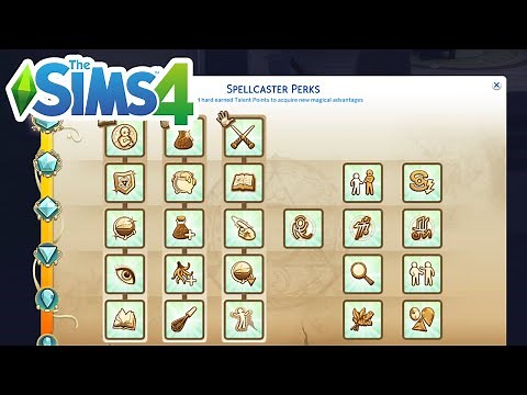 How To Use Spellcaster Perks Cheats Realm Of Magic (Unlock All Ranks) - The Sims 4