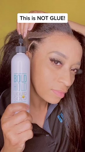 Flat Iron Hold with Bold Hold Liquid Gold Tape