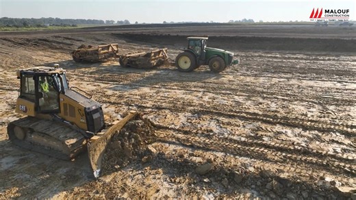 Exciting progress in the Golden Triangle! Earthwork continues to move forward at the new Kloeckner Metals facility. Next up, building foundations! | Malouf Construction