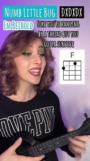 Ukulele cover/chords for song ‘Numb Little Bug’ by Em Beihold #shorts​​​