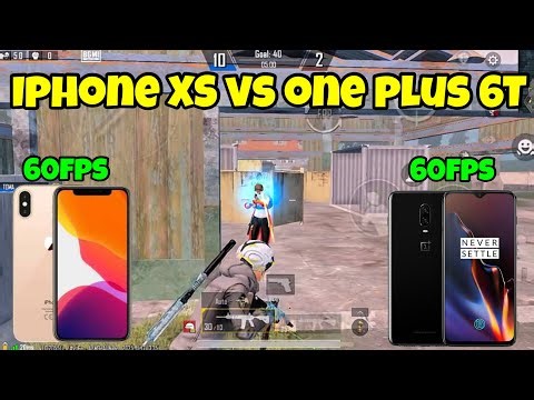 IPHONE XS VS ONEPLUS 6T 🪫 60FPS VS 60FPS 1v1 TDM | BGMI