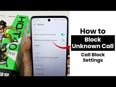 How to Block Unknown Call In Infinix Hot 40 Pro | Call Block Settings