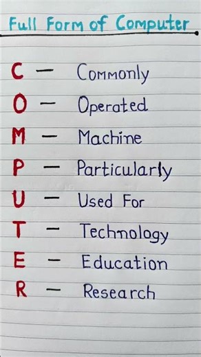 Full Form of Computer/ Computer full form in english