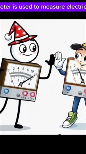 Electric current is measured by ammeter.