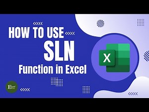 Use of SLN Function to Calculate Straight-Line Depreciation