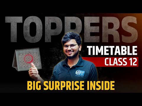 TOPPERS🔥 TIME TABLE : For Class 12th Science | munil sir physics | munil sir chemistry