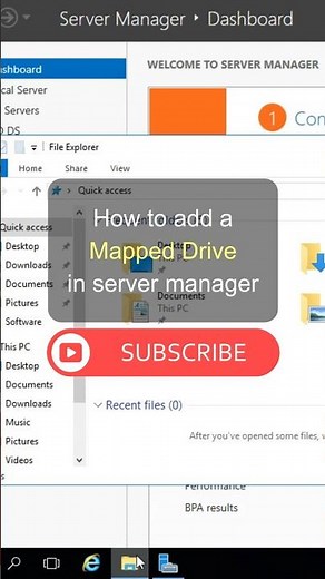 How to add a Mapped Drive in server manager 🛜 #shorts #windows #vmware