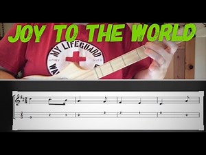 Seagull M4 Merlin beginner lessons | Joy To The World | Tabs on Screen