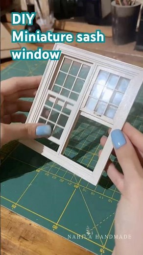 How to make #miniature sach window | #diy dollhouse window
