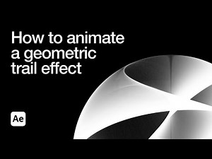 Create a beautiful GEOMETRIC TRAIL ANIMATION in After Effects