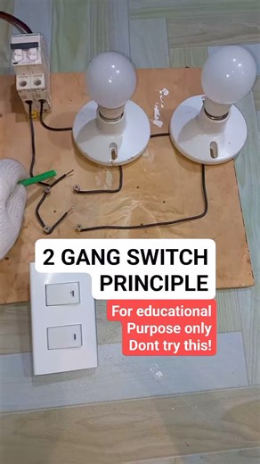 Principle ng 2 Gang Switch internal contacts overview wiring and testing [ For educational purpose only ] Electrical risk!! Dont try this! #electrician #relay #panelboard #control #light #switch #wiring #outlet #electrical #DIY 3 way 2 way 1 way diagram | Electricians Guide