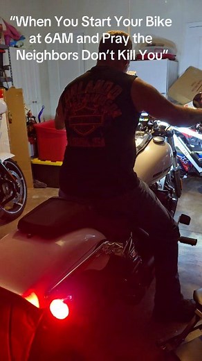 “When you start your bike at 6AM and hope the neighbors don’t file a noise complaint 💀🏍️💨” #6amstart #loudbikeproblems #bikelife #harleylife #motorcyclehumor #loudpipes #fypシ #funnybiker #morningride #harleydavidson #neighborhoodwatch | Steel Horse Don