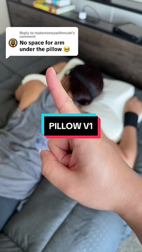 Replying to @makemoneywithmuah there are plenty of places for you to put your arm under this ergonomic pillow #tiktokshop #tiktokshopsummersale #sidesleeper #stomachsleeper #neckpain #backpain