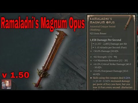Diablo IV Unique Items - Ramaladni's Magnum Opus (Barb Sword)[v1.5.0]