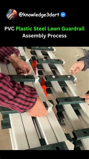 PVC Plastic Steel Lawn Guardrail Assembly Process