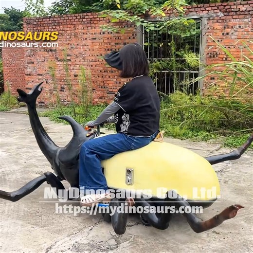 MyDinosaurs Co., Ltd. on Instagram: "Coin operated kiddie ride beetle scooter. #ridingcar #beetlescooter #insectridingcar"