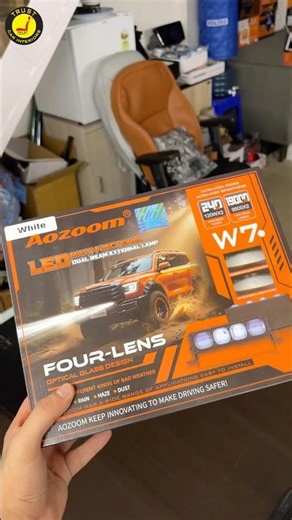 Aozoom W7 4-lens setup hidden in Polo grill 🔥 2 low + 2 high beam for insane brightness! 💡