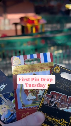 Jess on Instagram: "First (in person) pin drop Tuesday experience with a late start. I’m just happy I got to experience a pin drop and the wait isn’t bad when you’re with great friends like @karascollectibles @makaylamakescontent and Chris 😍 #pins #pintrading #disneypins #disneysprings #disneyparks"
