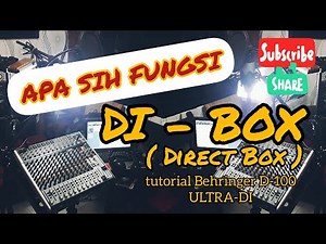DIRECT BOX FUNCTION - BEHRINGER ULTRA D100 - RECORDING RESULTS IN CUBASE 5 - SOUNDMAN BEGINNERS N...