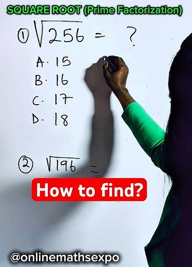 How to find Square Roots | Prime Factorization method #viralmathshorts