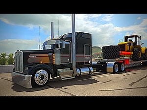 Stretched Kenworth W900 - Heavy Haul CAT Loader - Pinga (ATS American Truck Simulator Gameplay)