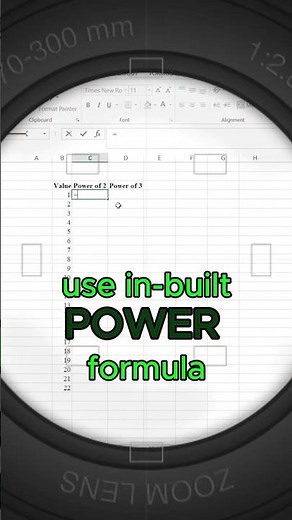 Excel POWER Function 🔢 | Raise Numbers to Any Power Instantly! 💥 #shorts #excel #tips #tricks