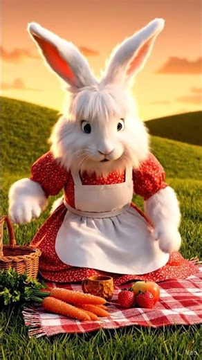 Come & Join Us || AI Rabbit Life #3danimation #rabbit #bunny #lunch #join #nature