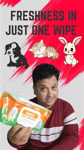 🍏 1 Wipe = 100% Clean! 💦 | Must-Have for Every Pet Owner | Amorite Pet Wipes 🐶#petwipes #petcare