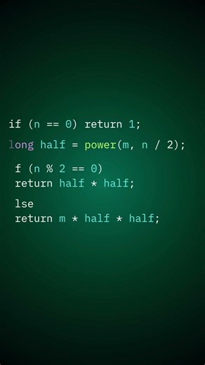 Stop Calculating mⁿ the Slow Way | Fast Power in O(log n)