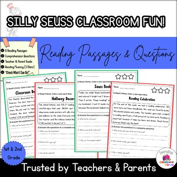 Dr. Seuss Reading fluency Passages | 1st–2nd Grade Fiction Reading Comprehension