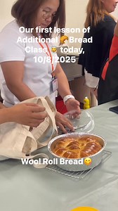 Our first lesson of 🥐Bread class👩‍🍳 today to make the WOOL ROLL BREAD🫶 Yummmmmy‼️ | YMCA HK Migrant Workers Training Programme