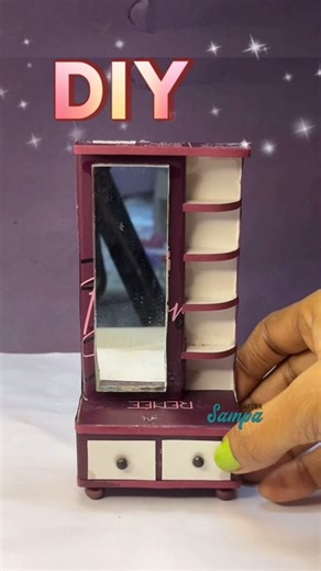 7K views · 220 reactions | Miniature dressing table making for dollhouse ❤️❤️ #explore #explorepage #trending #viral #reels #diy #miniature #dressnigtable #dressing #table #easy #making #toys #doll #dollhouse #art #craft #handmade #everyone #foryoupage #foryou #followers #follower | Crafter Sampa | Facebook