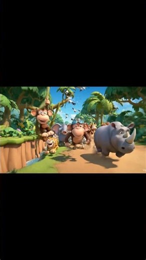 Jungle Animals Racing 😂🏁 | Funniest Animal Race Ever! MUST WATCH ⌚