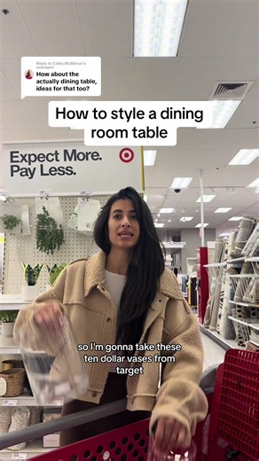 Replying to @Caley McManus Here’s how to style a dining room table using these Target vases! This centerpiece is mimamal and livable but still suer high end and classic. Linking everything in my LTK! #diningroom #centerpiece #targetfinds