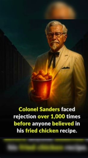 Colonel Sanders Faced 1,000+ Rejections Before Creating KFC 🍗 | Never Give Up #facts