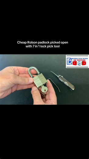 Unlocking Cheap Rolson Padlock with 7-in-1 Lock Pick Tool