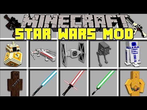 Minecraft STAR WARS MOD l NEW LIGHTSABERS, DROIDS, SITH, JEDI & VEHICLES! l Modded Mini-Game