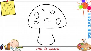 Simple Mushroom Drawing For Kids