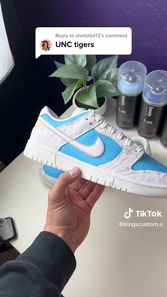 Custom Nike Dunks Painting: Tiger Design Shoes with Acrylic Paint