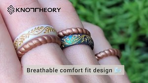 Filigree Silicone Ring for Women in Rose Gold, Green, or White, Engraved Silicone Wedding Band Promise Ring - Etsy