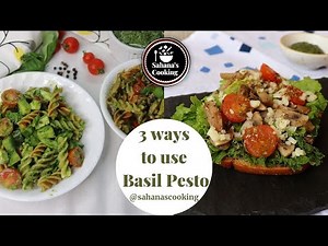 3 ways to use Basil Pesto | Pesto Pasta | Pesto Sandwich | Pesto Salad