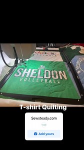1.6K views | T-shirt Quilting with Janome M17 using the Sew Steady Suspension System and my Edge to Edge Embroidery Designs!  #SewSteady #sewsteadyquilts #ssquilts Janome Sewing Machines | Sew Steady | Facebook
