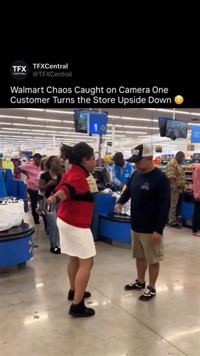 TFX Central | What looks like a normal shopping trip quickly turns into complete chaos inside a Walmart. A woman can be seen yelling at staff and other... | Instagram