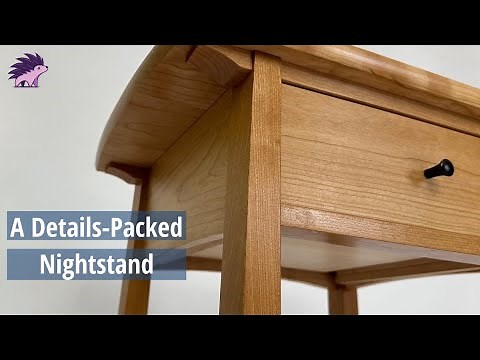 Let's Build a Nightstand - Quick, Inexpensive, Beautiful. Curved top, tapers, dovetails, and more.